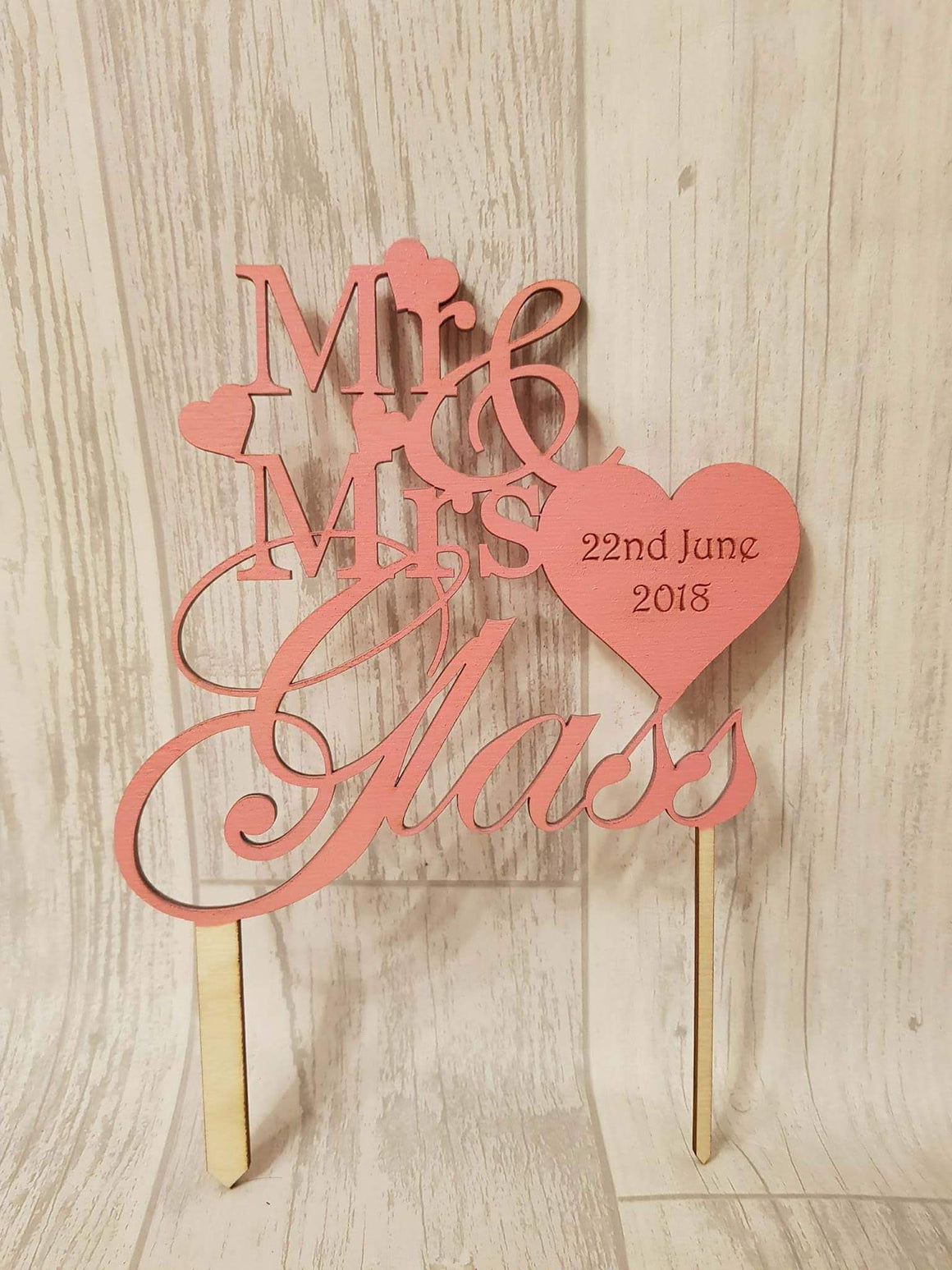 Wedding Cake Toppers - Text & Heart – Catsi Creative
